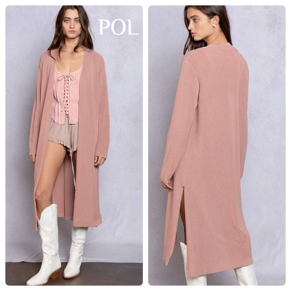 POL | Sweaters | 4 Start 42 Pretty Pol Mauve Cardigan | Poshmark
